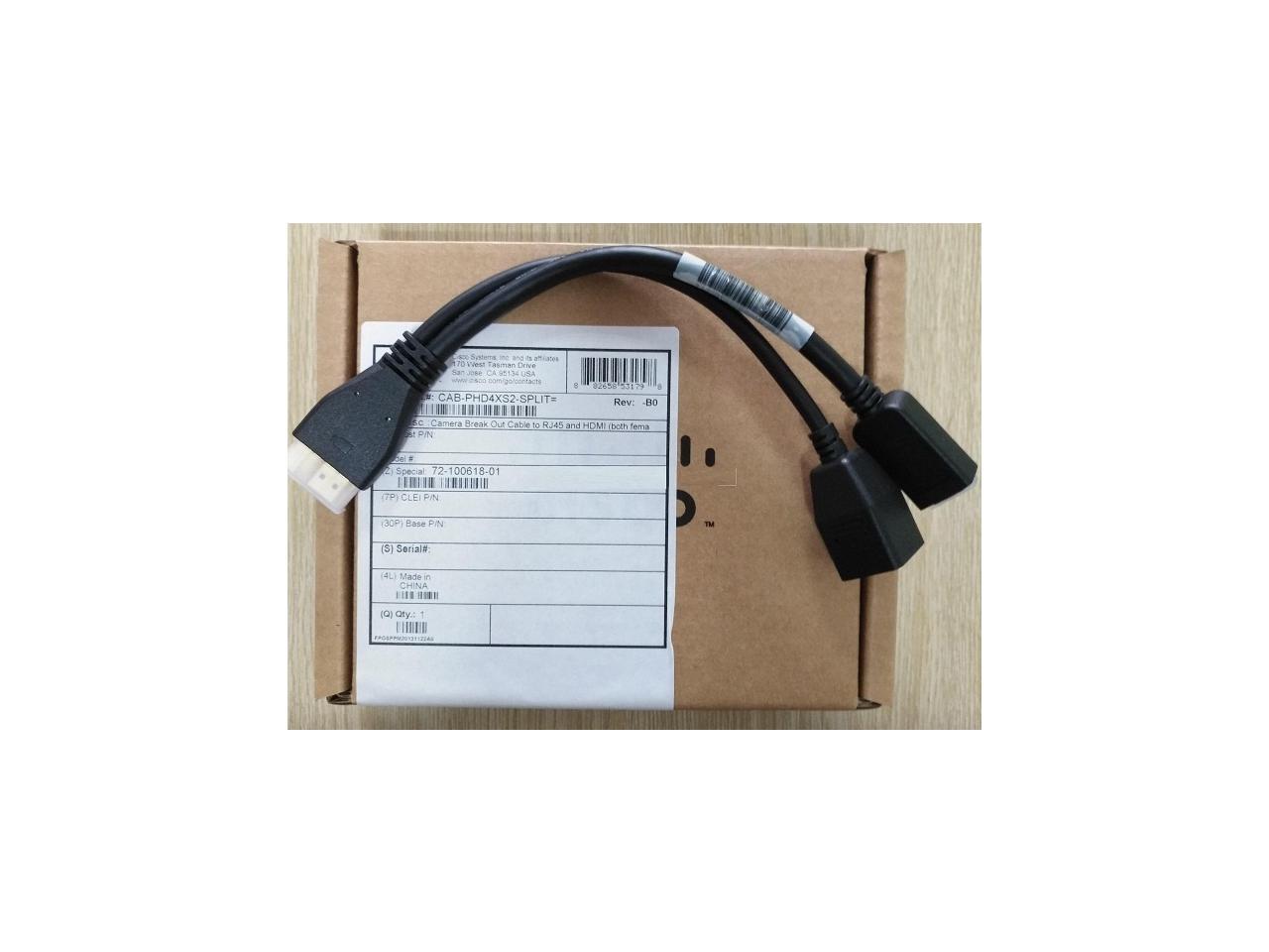 Cisco Model CAB-PHD4XS2-SPLIT= Camera extension cable - RJ-45, 19 pin ...