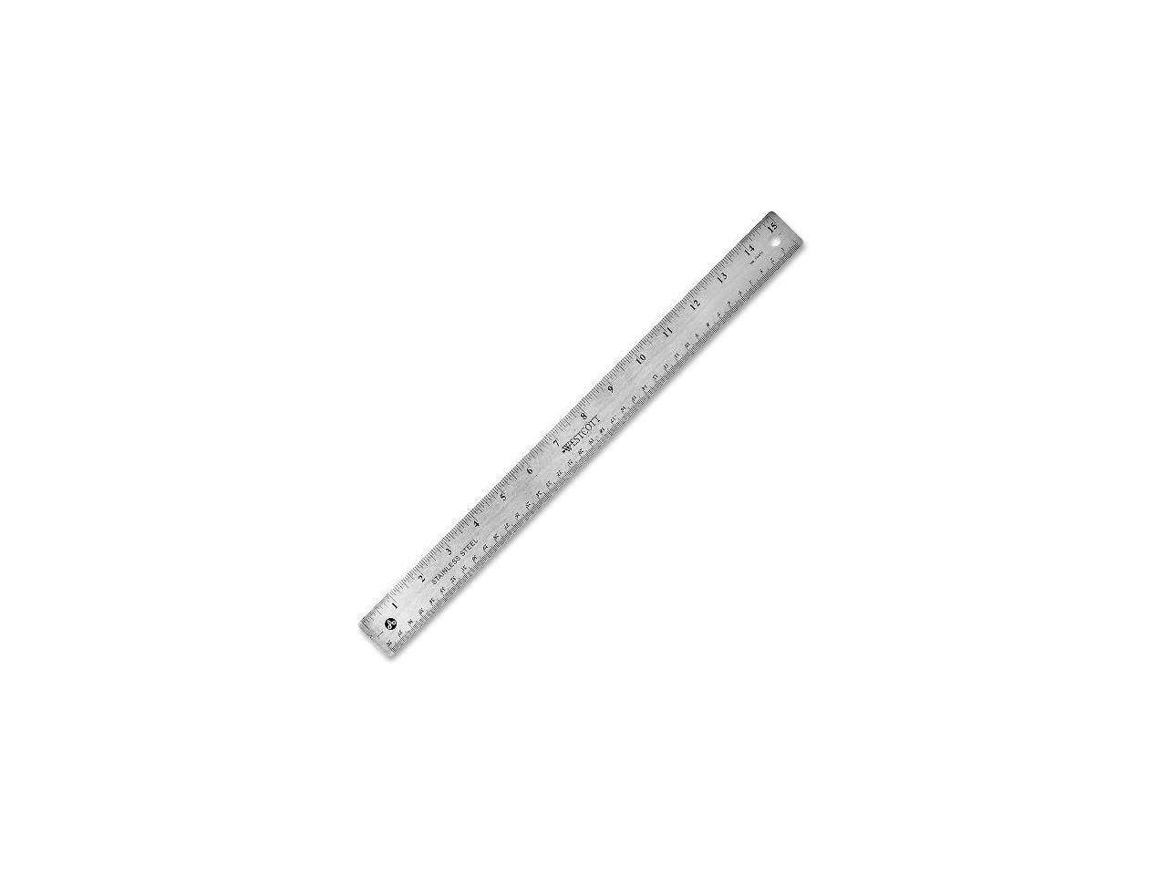 Westcott Ruler, 15 Inch, Stainless Steel 15" Stainless Steel 10416 ...