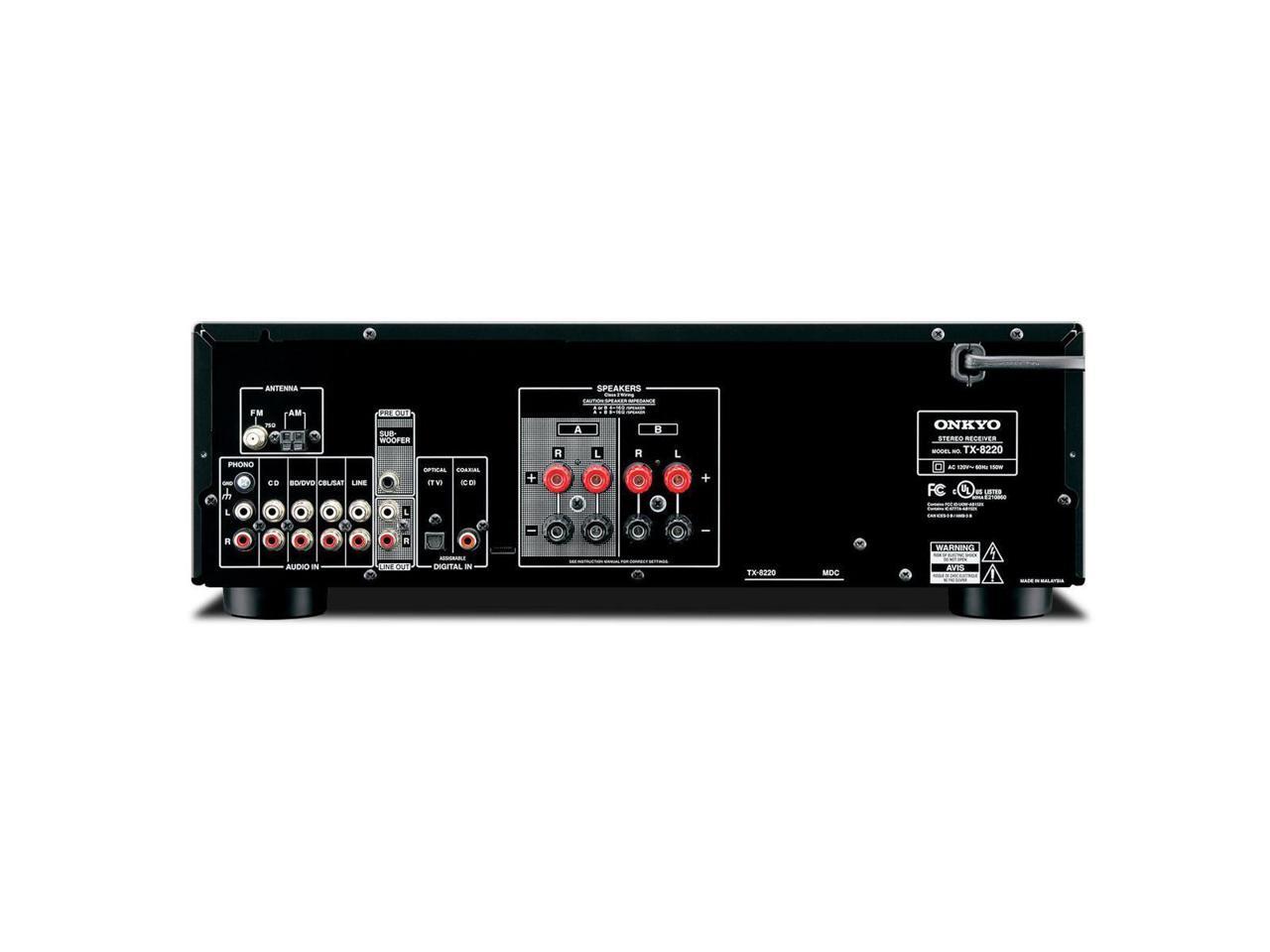 Onkyo TX-8220 Analog Home Audio/Video Stereo Receiver (Black) - Newegg.com