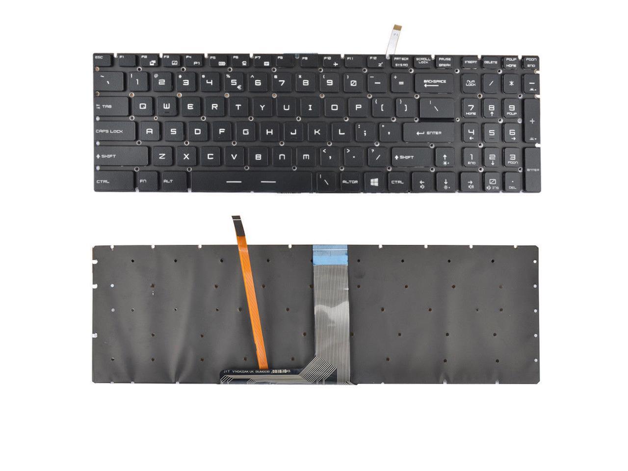 New US Black English Backlit Laptop Keyboard (without palmrest) for MSI ...