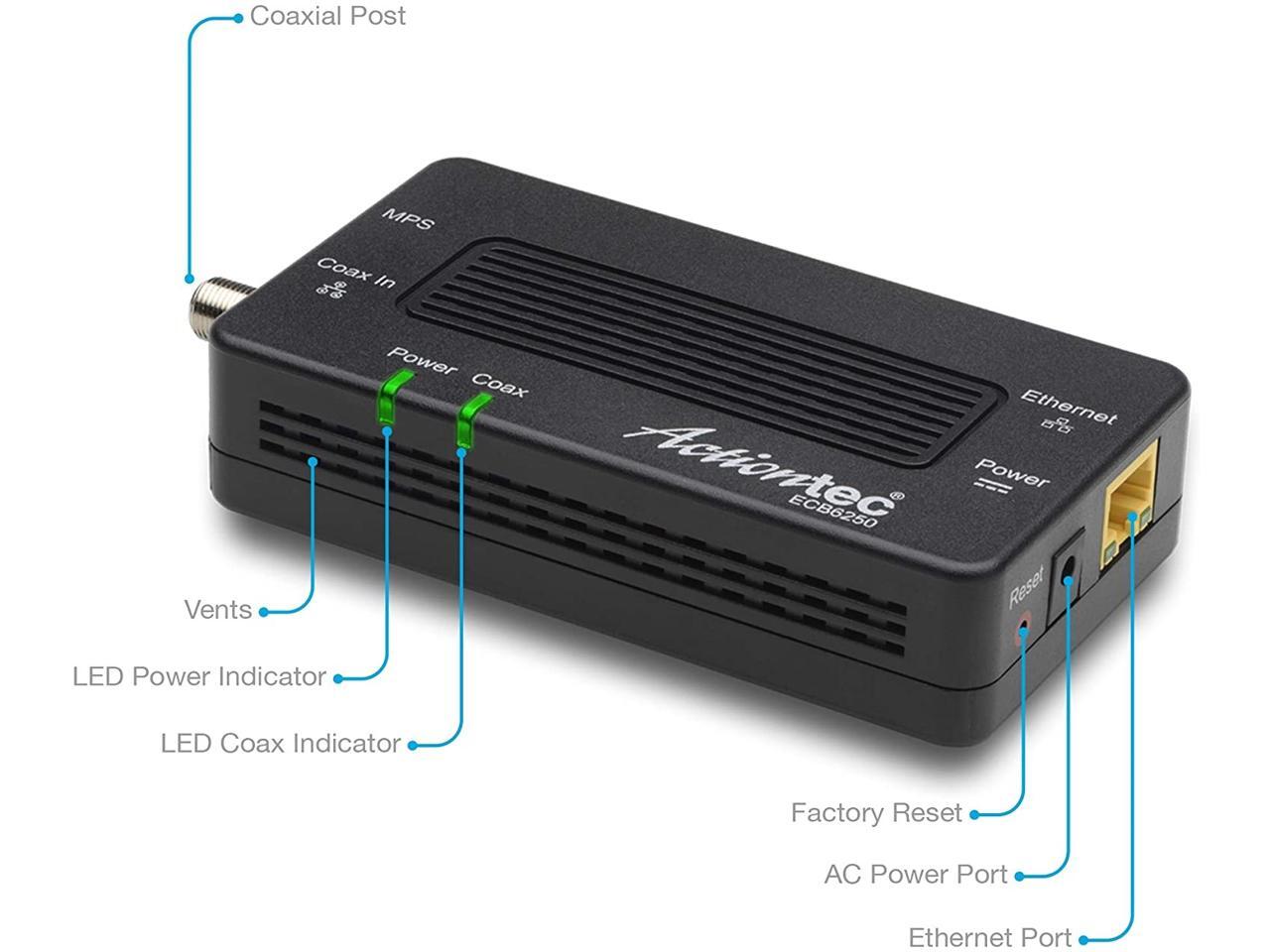 Actiontec MoCA 2.5 Network Adapter for Ethernet Over Coax (1 Pack) – 1 ...