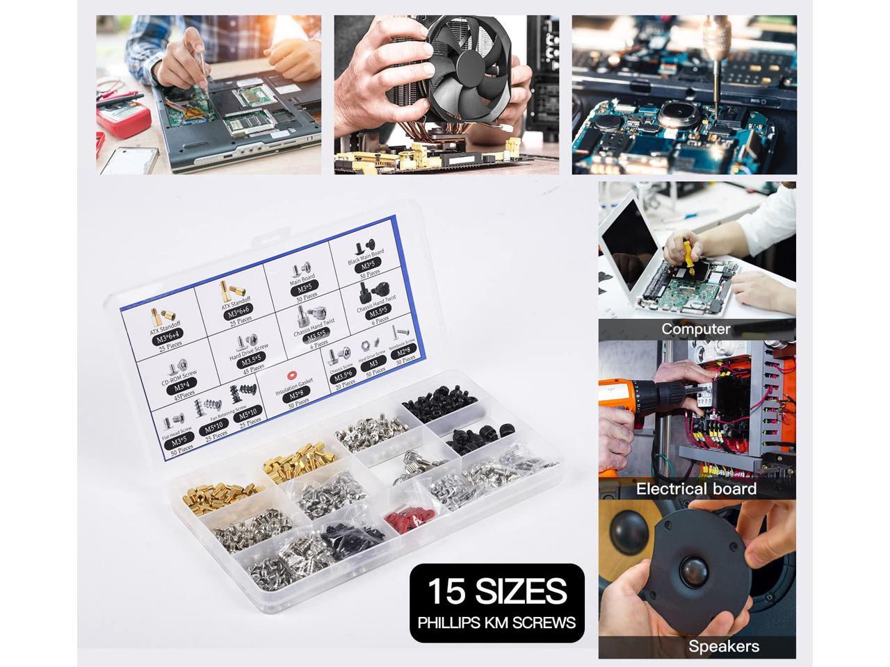 502PC Computer Motherboard Screws Kit, Motherboard Standoffs Screws for ...