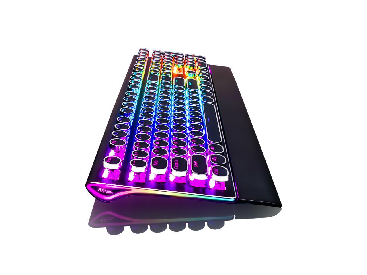 Royal Kludge RKS108 Retro Punk Version RGB Backlit USB Wired Mechanical ...