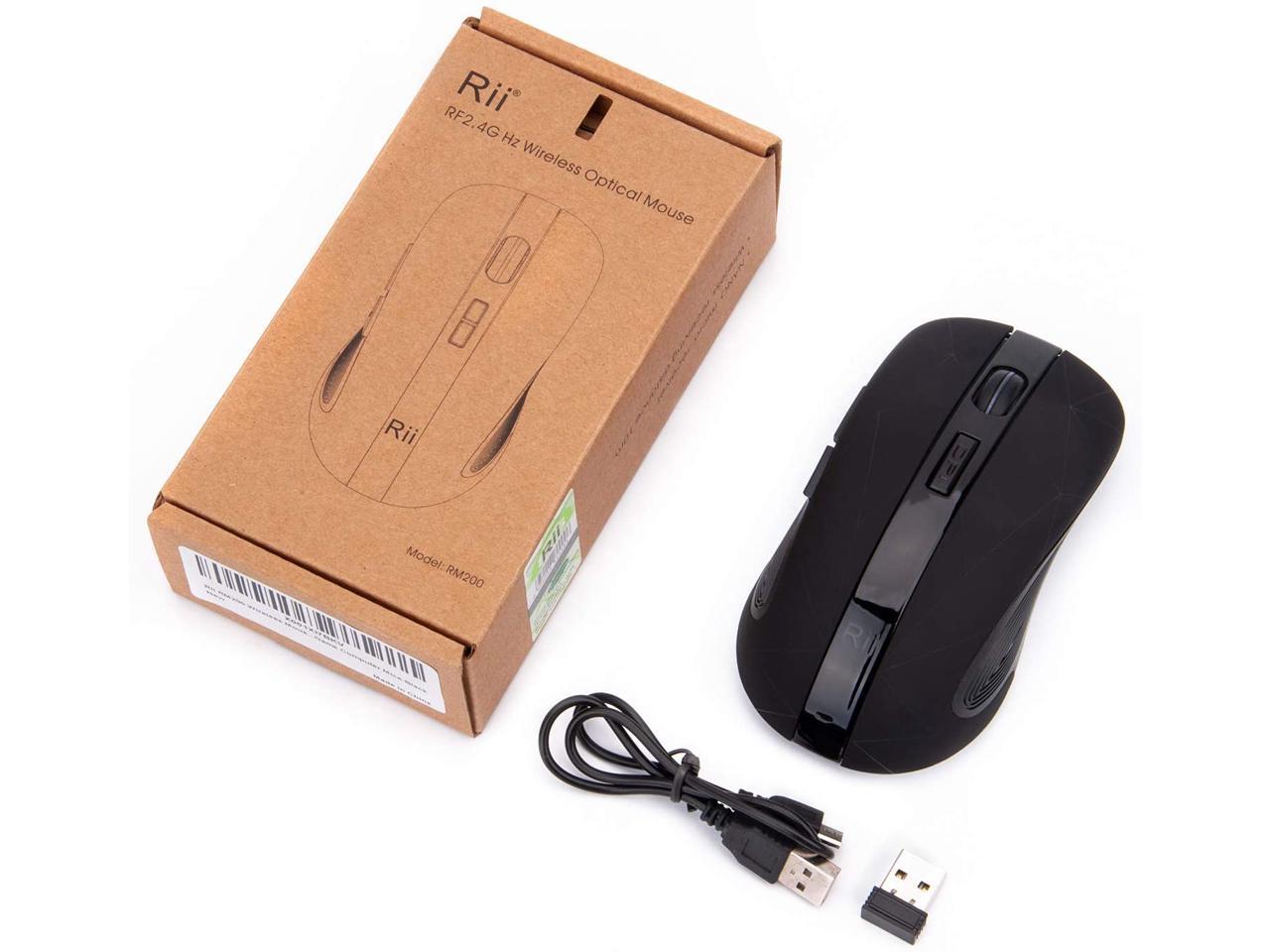 Rii RM200 Wireless Mouse,2.4G Wireless Mouse 5 Buttons Rechargeable ...