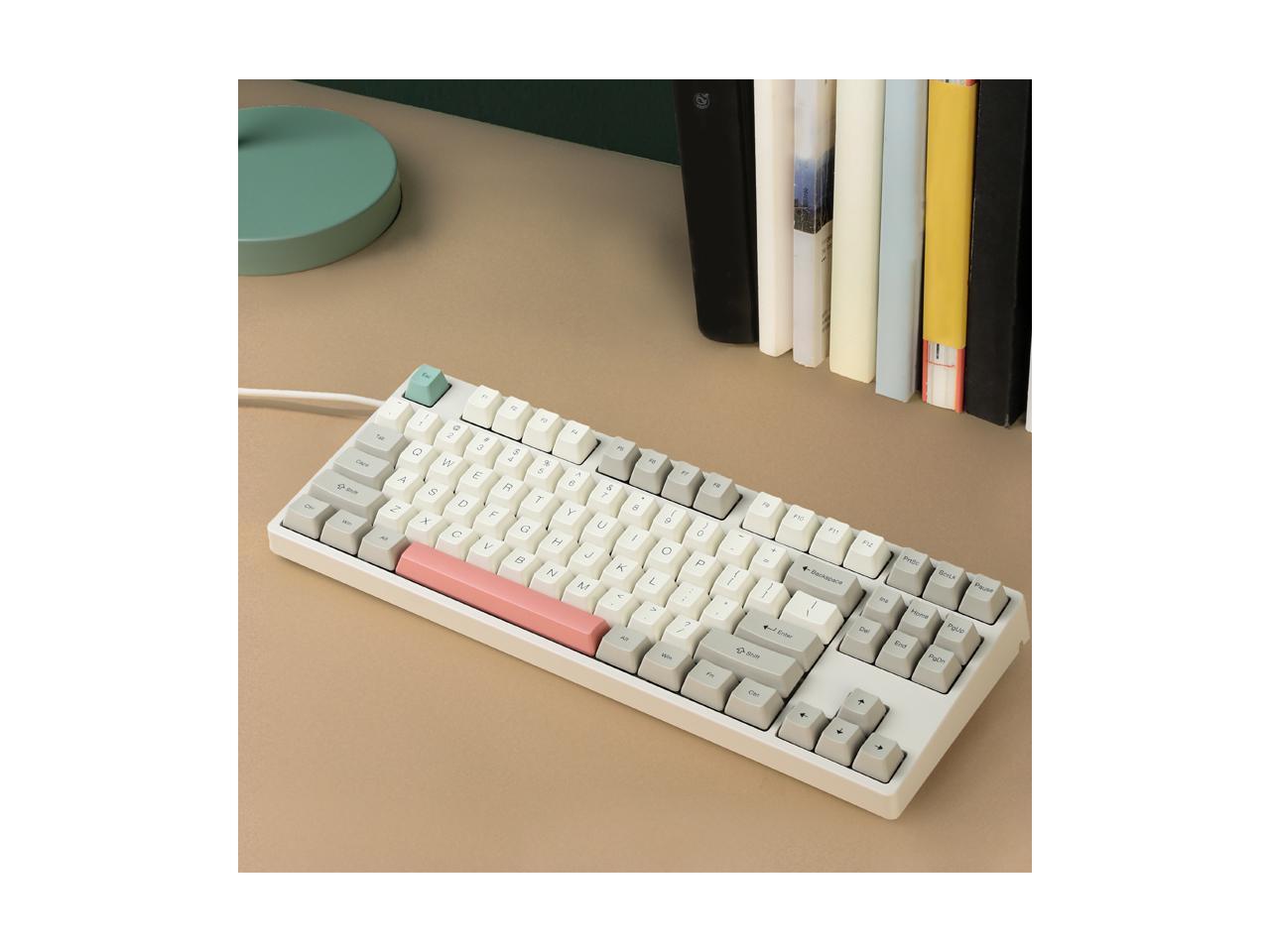 iKBC C200 87 Keys TKL USB Wired Mechanical Keyboard with Cherry MX Red ...
