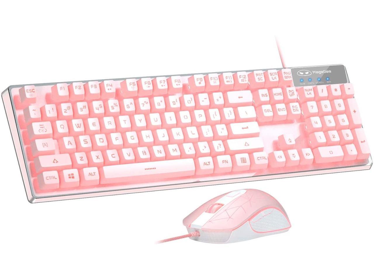 Magegee K1 Gaming Keyboard And Mouse Combo Led Rainbow Backlit Keyboard With 104 Key Computer