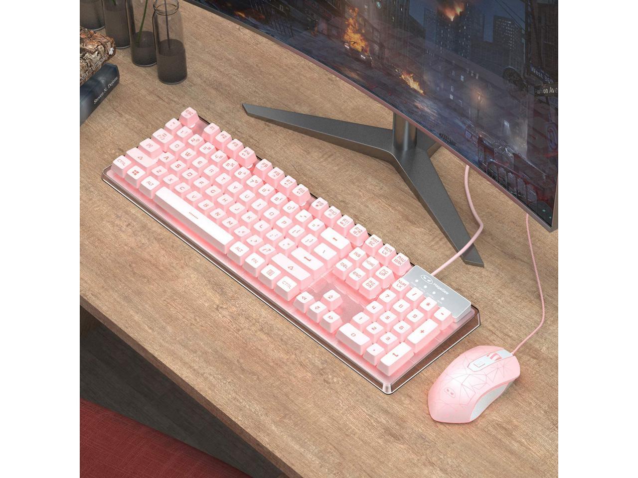 MageGee K1 Gaming Keyboard and Mouse Combo, LED Rainbow Backlit ...