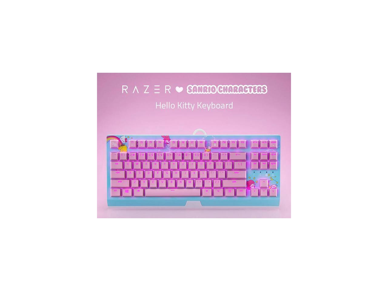 HelloKitty I SANRIO Pink Wired Keyboard Exclusive 87 Key Backlit ...