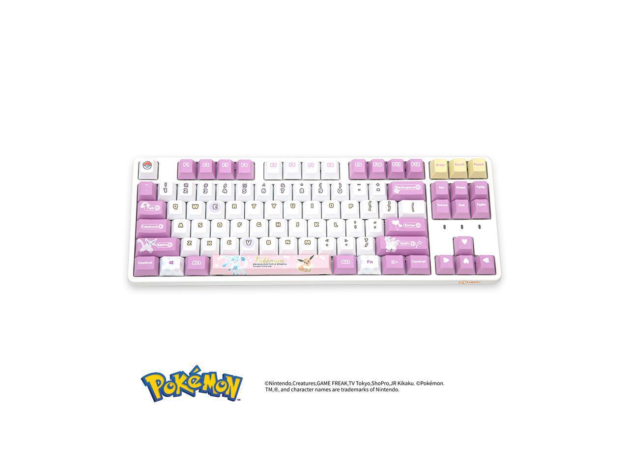 IROK FE87 pokemon Eevee version, PBT keycap, no light,87 keys Type-C ...