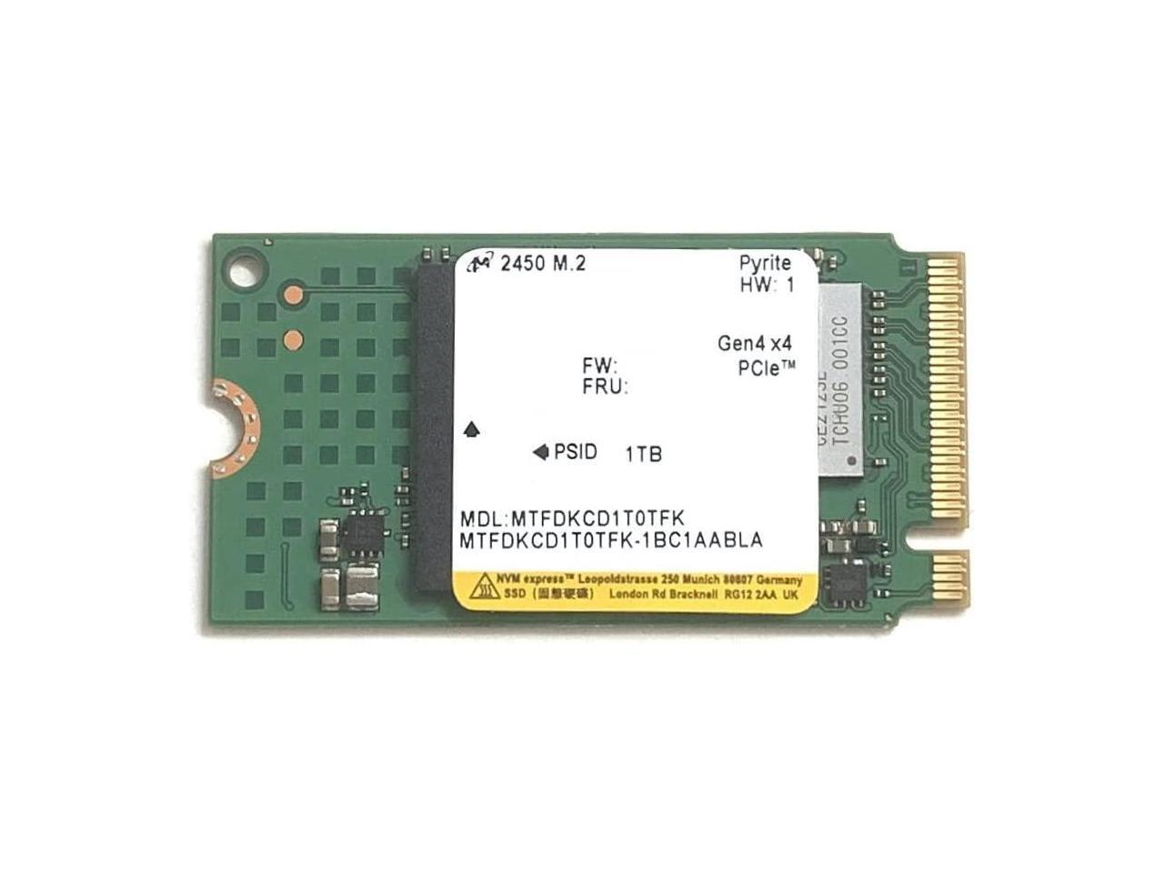 Micron SSD 1TB M.2 2242 42mm NVMe PCIe 4.0 MTFDKCD1T0TFK 2450 Series ...