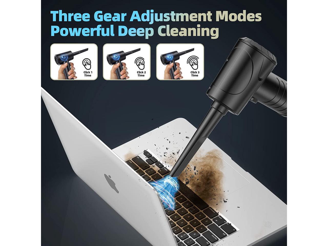 Compressed Air Duster, CORN 100000RPM Electric Air Duster & Vacuum ...