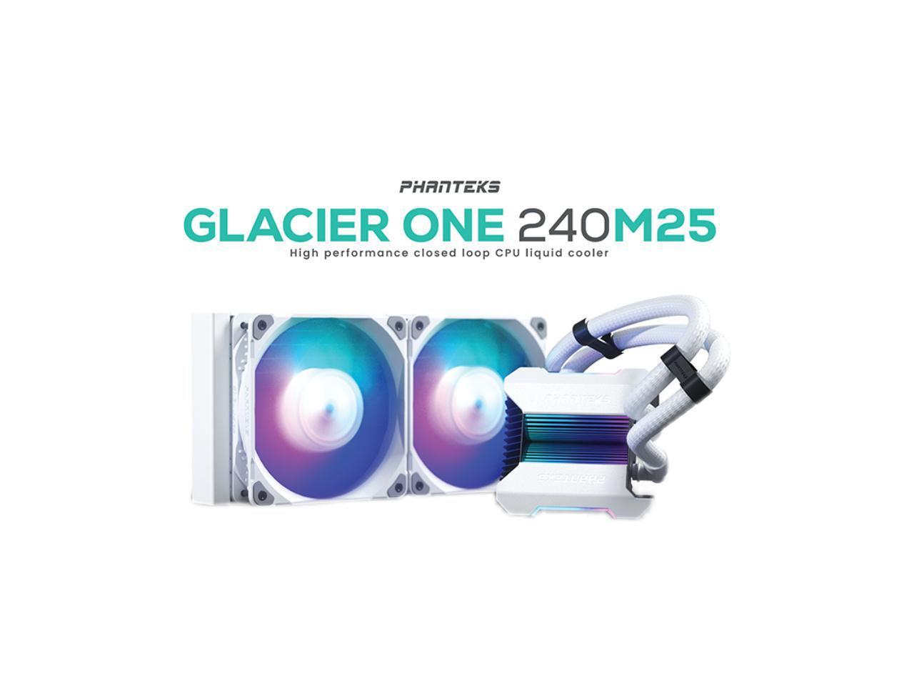 Phanteks GLACIER ONE 240 M25 A-RGB AIO Liquid CPU Cooler, Infinity ...