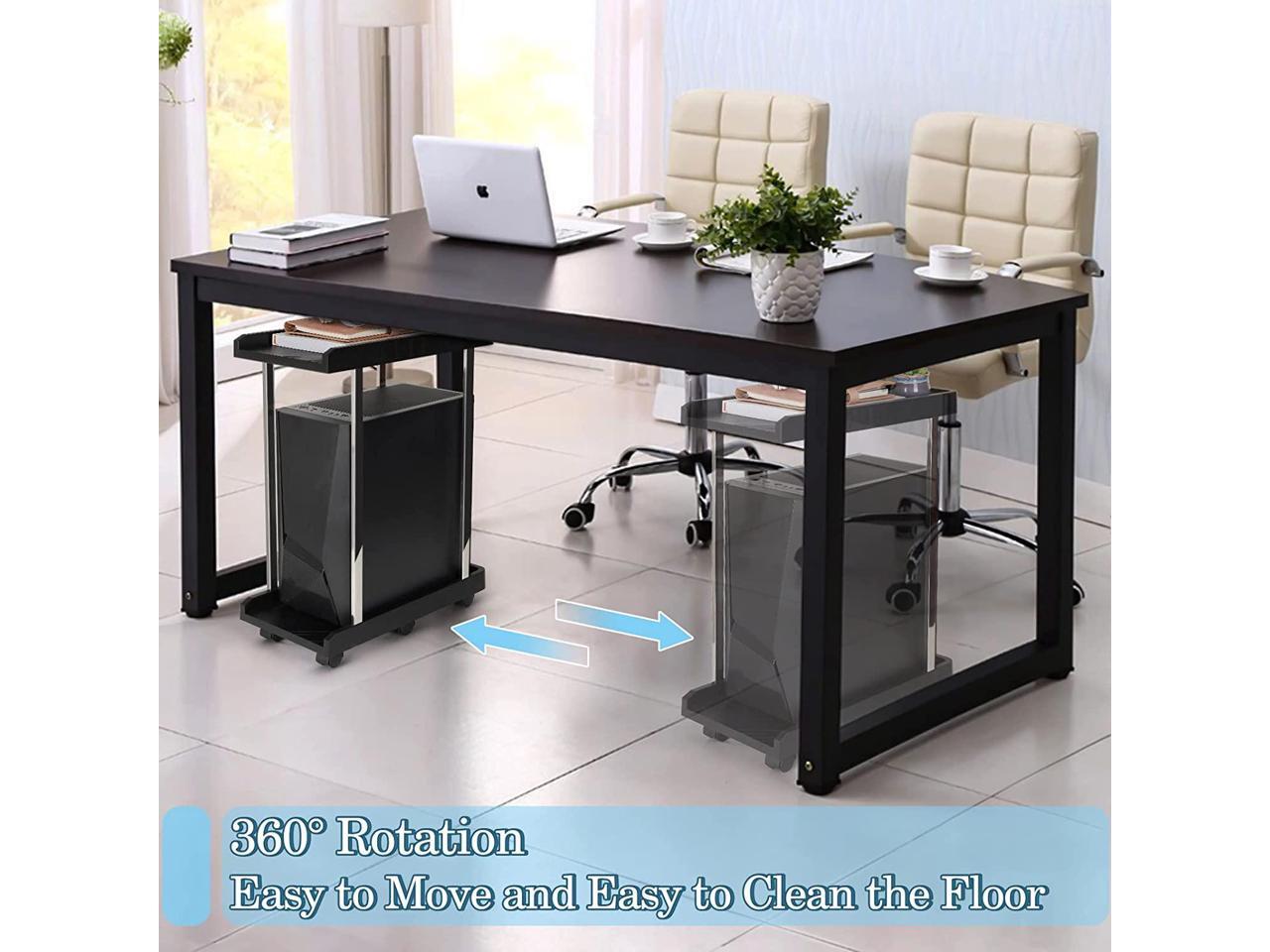 CORN Tower Stand, PC Stand 2-Tier CPU Stand with 6 Locking Caster ...