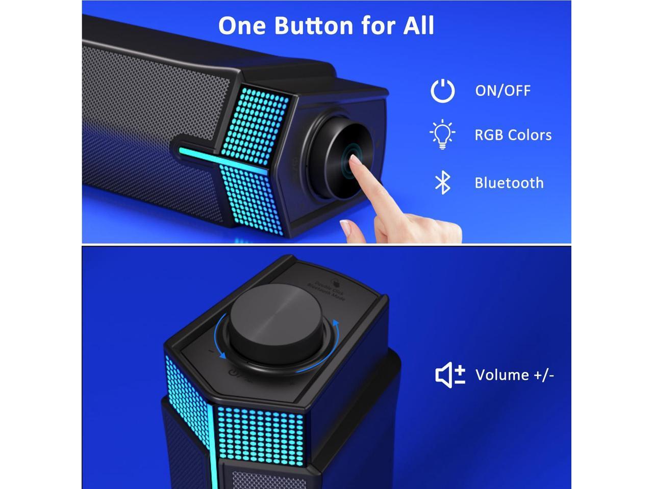CORN Bluetooth Computer Speakers for PC Desktop Monitor, Gaming PC ...