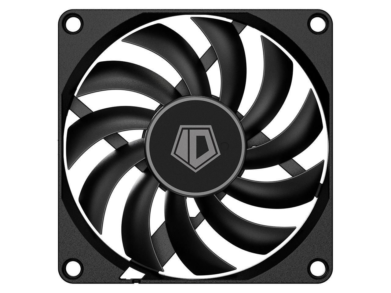 Black 80mm Slim Quiet Computer Fan 12V 80mm x80mm x10mm Silent PC Fan ...