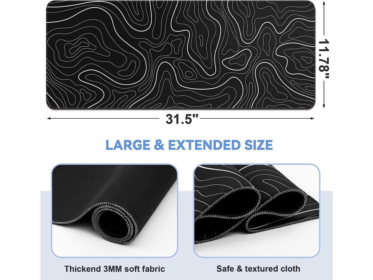 Gaming Mouse Pad Large Keyboard Pad 31.5 x 11.8in Topographic Mouse Pad ...