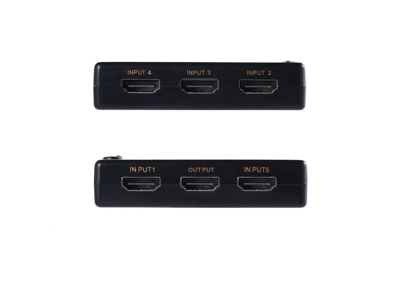 HDMI Switch 4K Intelligent 5-Port HDMI Switch, 5 in 1 out HDMI Switcher ...