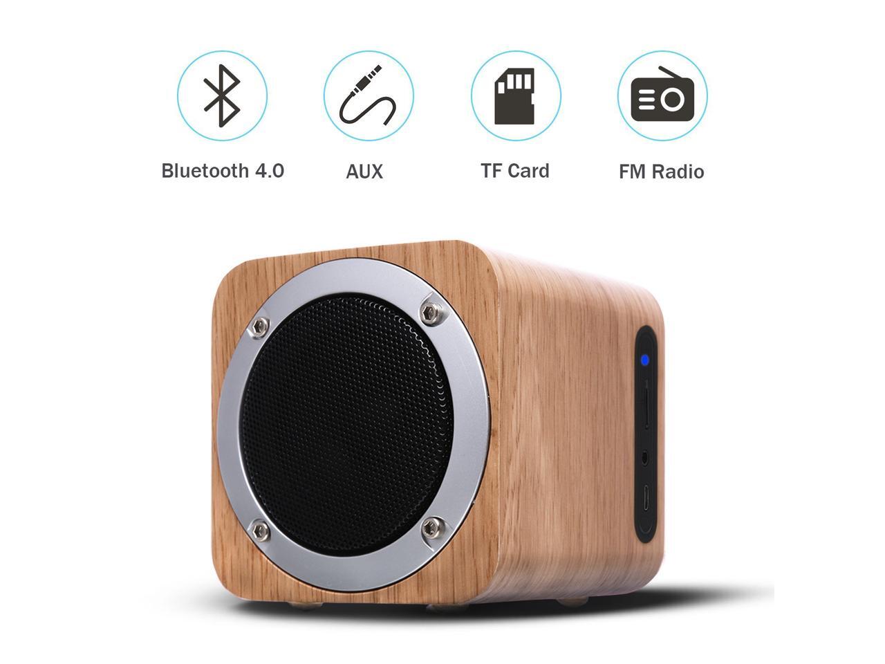 CORN Bluetooth Speaker Wooden, Portable Bluetooth 4.0 Speakers with ...