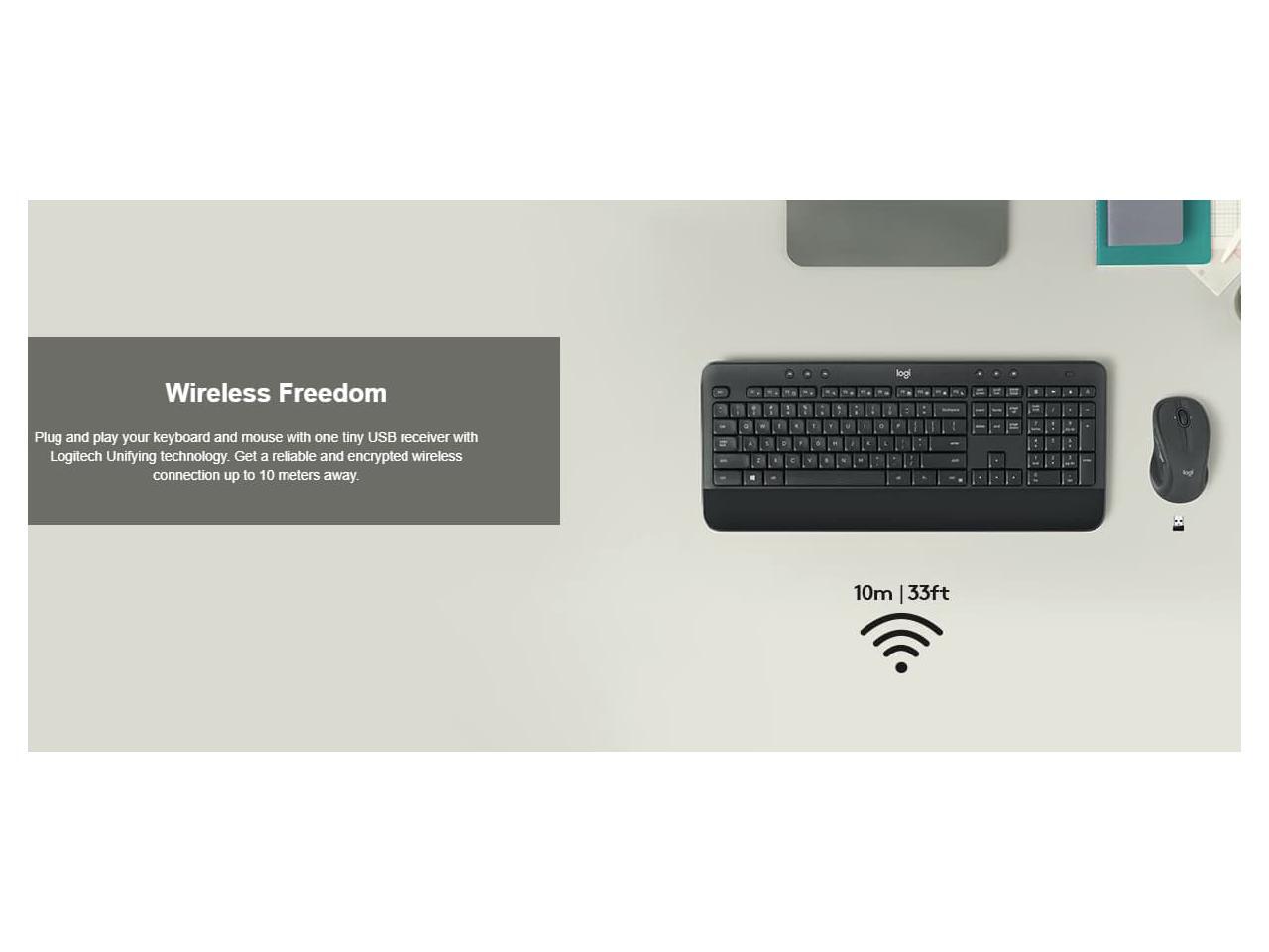Logitech MK545 Advanced Wireless Keyboard and Mouse Combo-Black ...