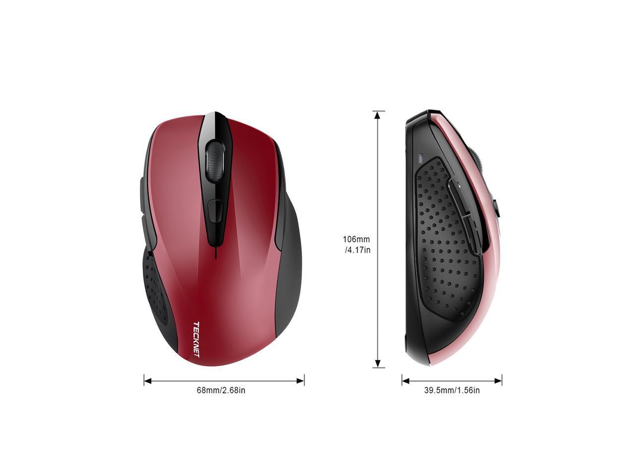 TeckNet Pro 2.4G Ergonomic Wireless Mobile Optical Mouse with USB Nano ...