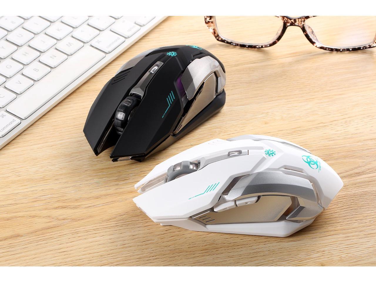 Wireless Gaming Mouse, VEGCOO C8 Silent Click Wireless Rechargeable ...