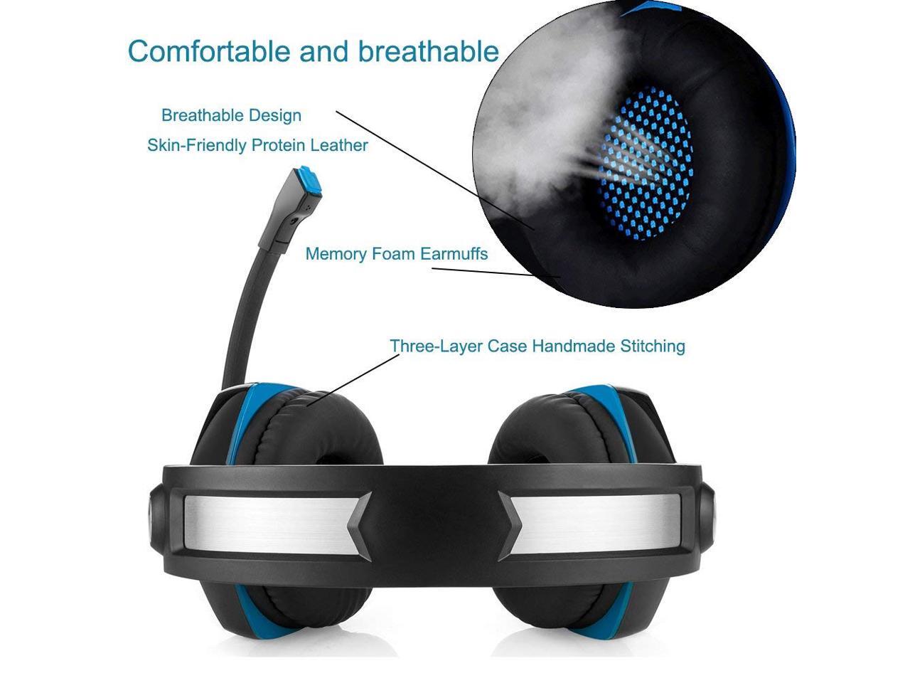 Beexcellent GM-2 Pro Gaming Over-Ear Headset with Mic, LED Lights and ...