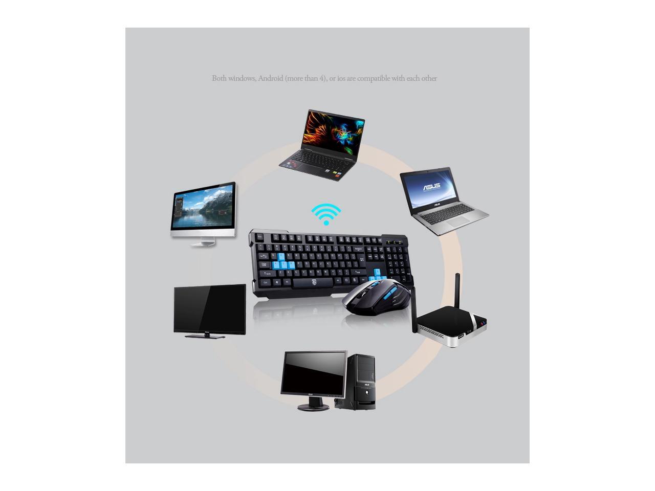 Delog Ergonomic Design, Cool Exterior 2.4GHz Wireless Waterproof Gaming ...