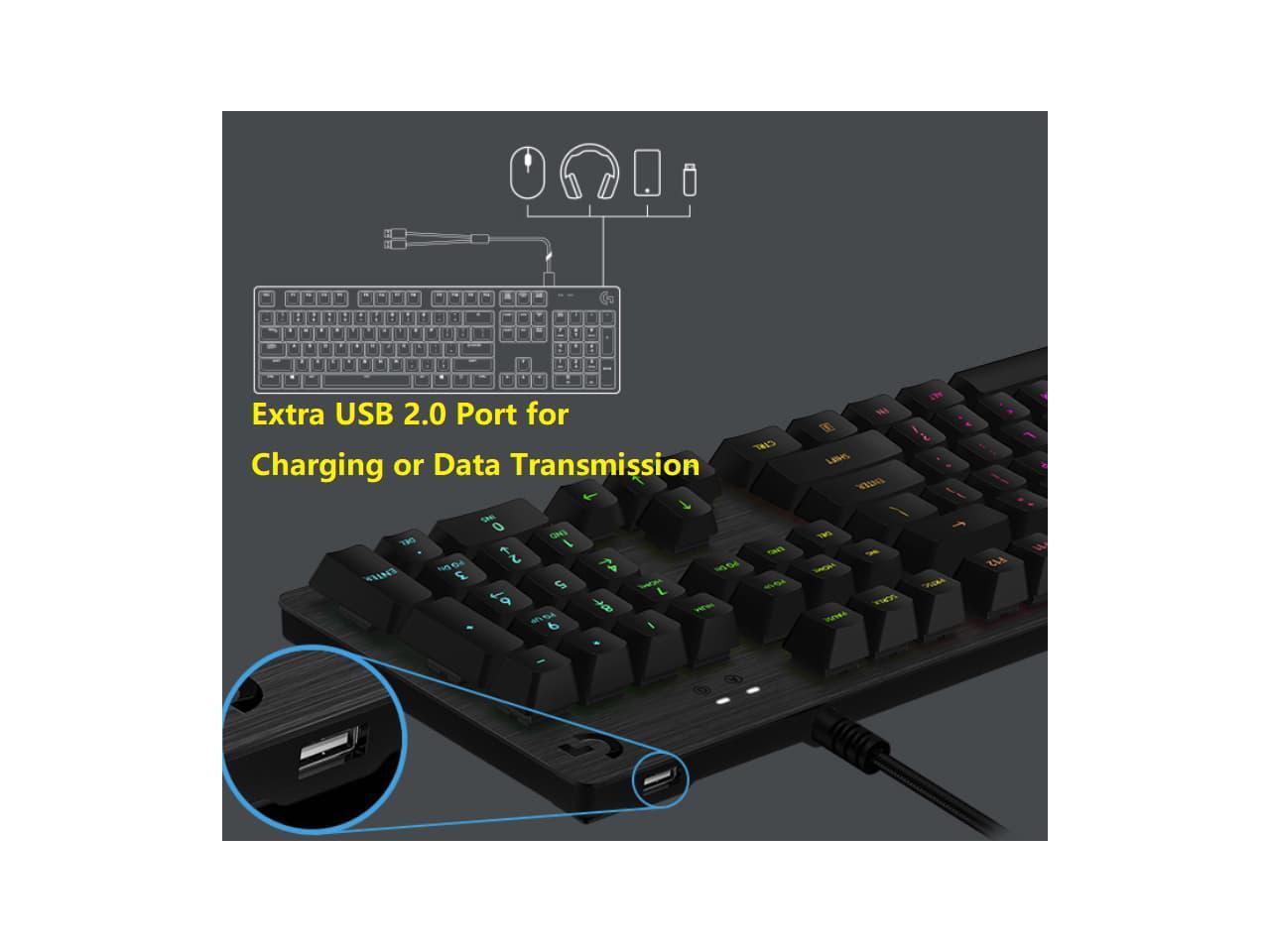 Logitech G512 N-Key Rollover Ergonomic Design, Cool Exterior USB Wired ...