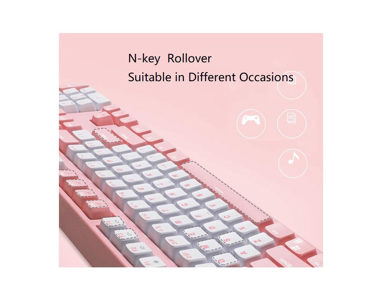 CORN Readson FY108 NKRO Ergonomic Design,Cool Exterior USB Wired ...