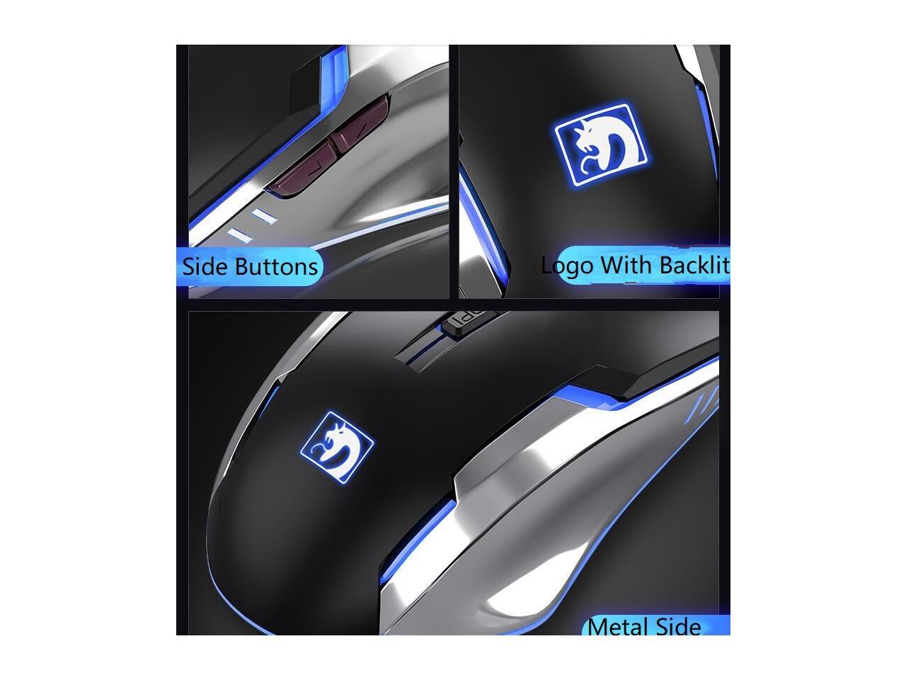 XinMeng XM-M398 7D 2000DPI Mamba New Gen. 6 Buttons Wired USB Optical ...