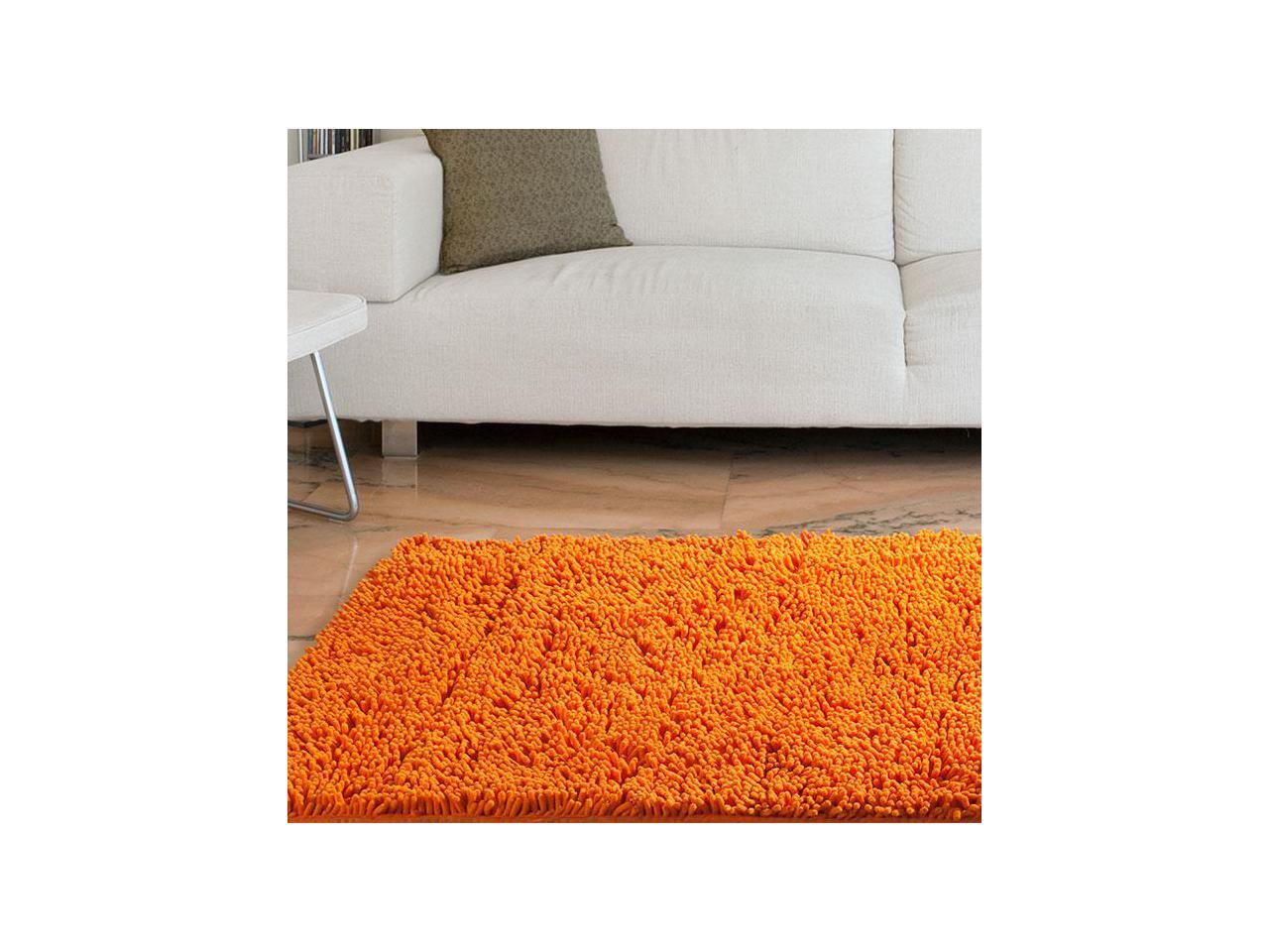 Lavish Home High Pile Shag Rug Carpet - Orange - 21x36 - Newegg.com