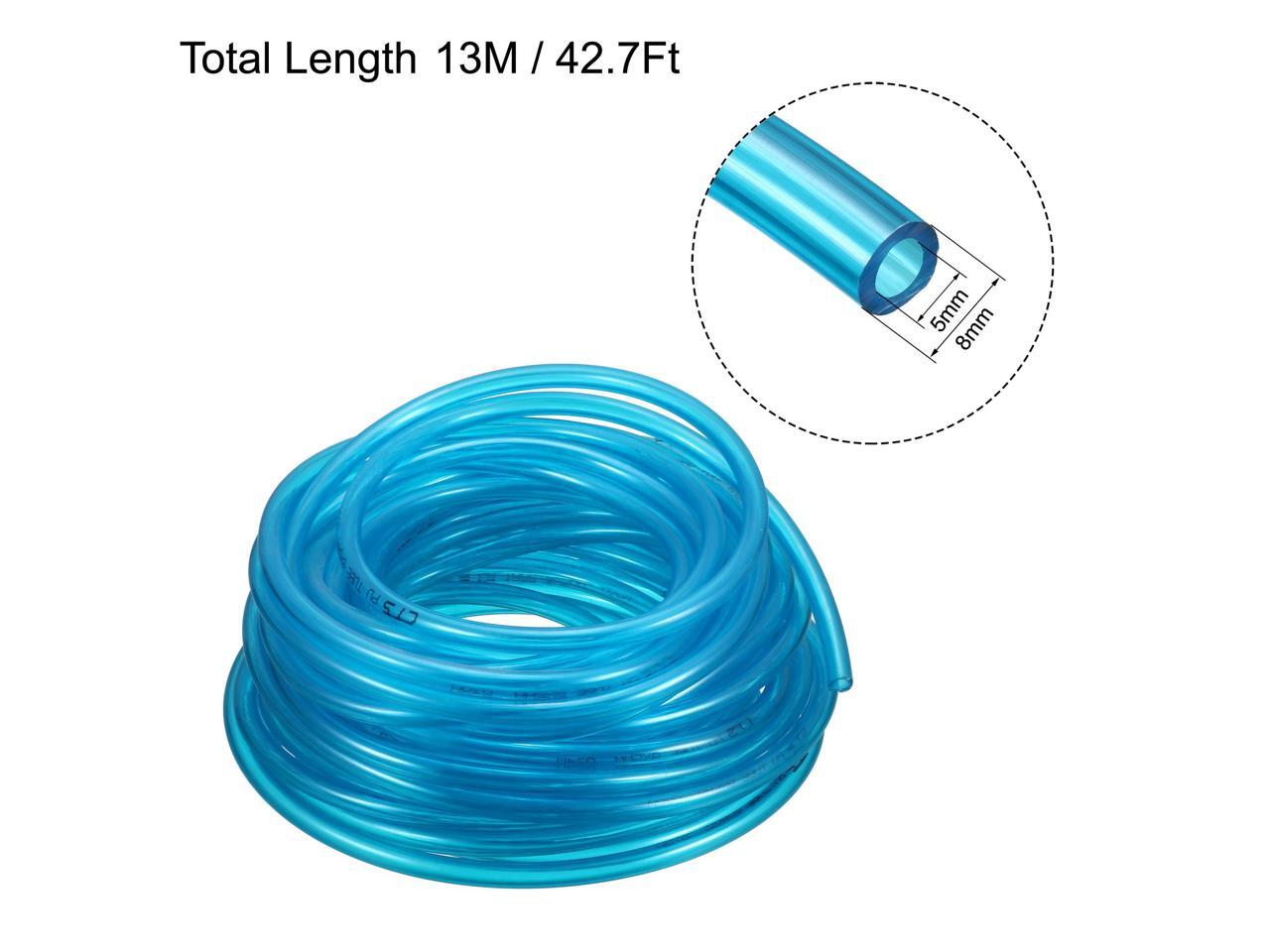 8mm OD x 5mm ID PU Pneumatic Air Tubing Pipe Hose 13 Meter 42.7ft Blue ...