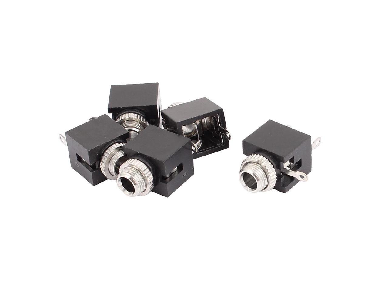 5Pcs 3 Terminal 3.5mm Female Headphone Audio Jack Socket PCB Mount ...