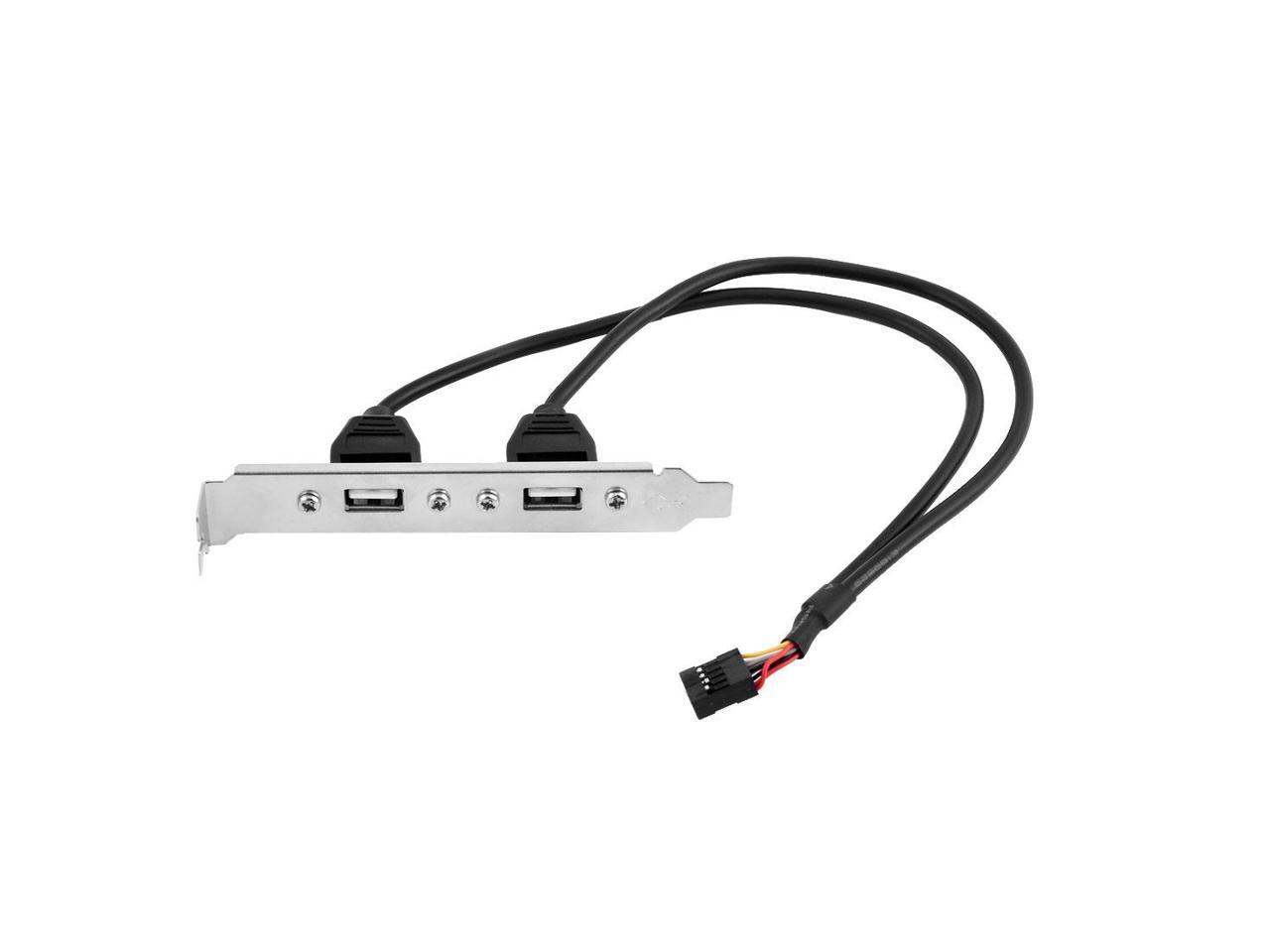 PCI Dual USB 2.0 Female to Motherboard 9p 9 pin Motherboard USB Cable ...