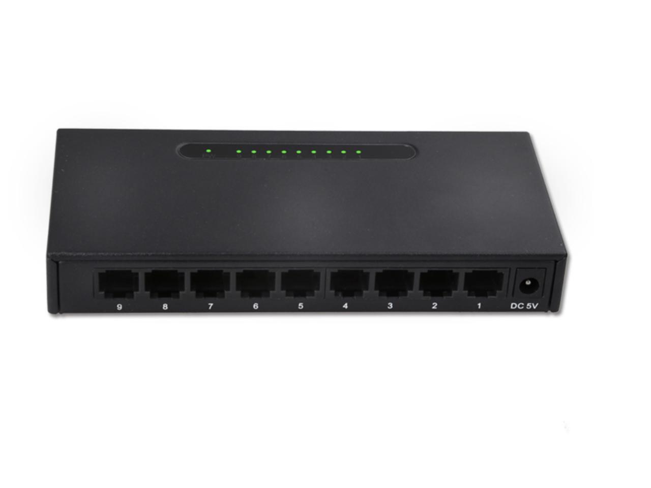 Network switch 9 ports RJ45 10/100Mbps Fast Ethernet switch with 1m ...