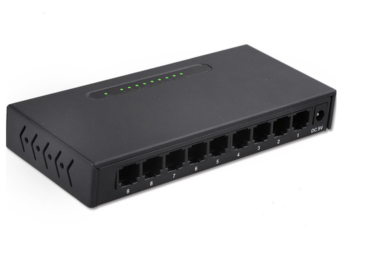 Network switch 9 ports RJ45 10/100Mbps Fast Ethernet switch with 1m ...