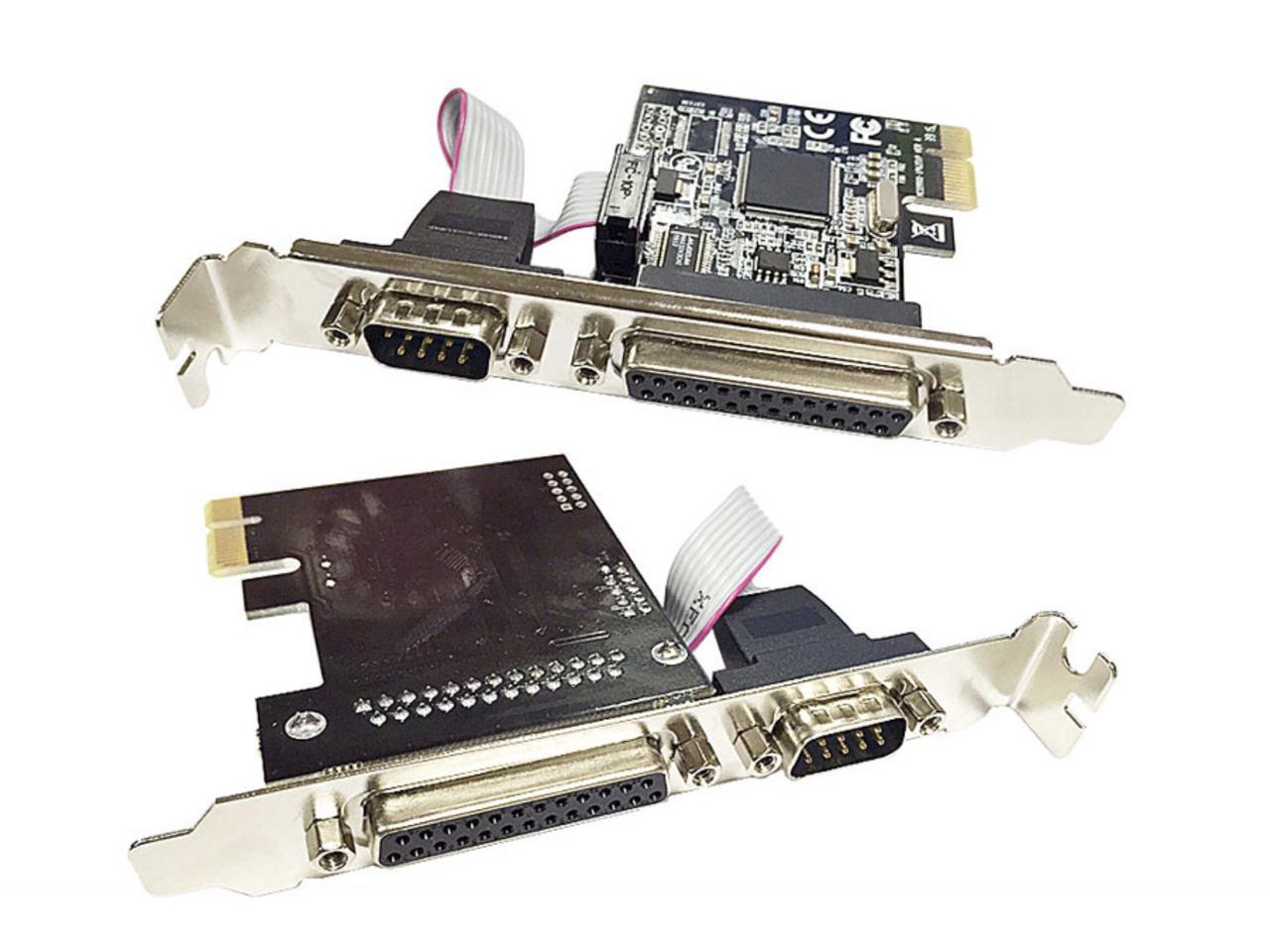 PCI-E PCI Express 1X to 1 RS232 Serial 1 DB25 Printer Parallel port Expansion card for ASIX ...