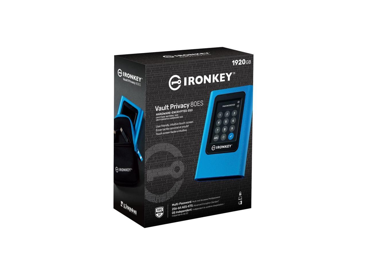 Kingston IronKey Vault Privacy 80 1.92TB External SSD | FIPS 197 | XTS ...