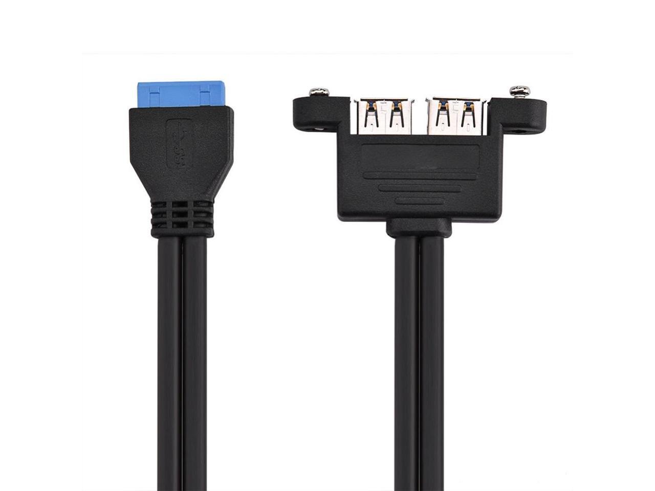 20Pin Motherboard to Dual USB 3.0 Cable with screw panel , Main board ...