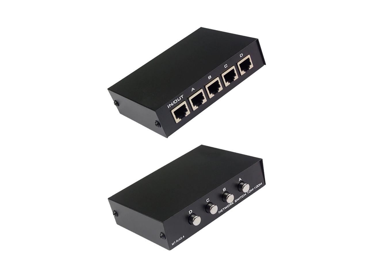 MT-RJ45-4 4 Port Way 8P8C RJ45 Network Ethernet Manual ABCD Sharing ...