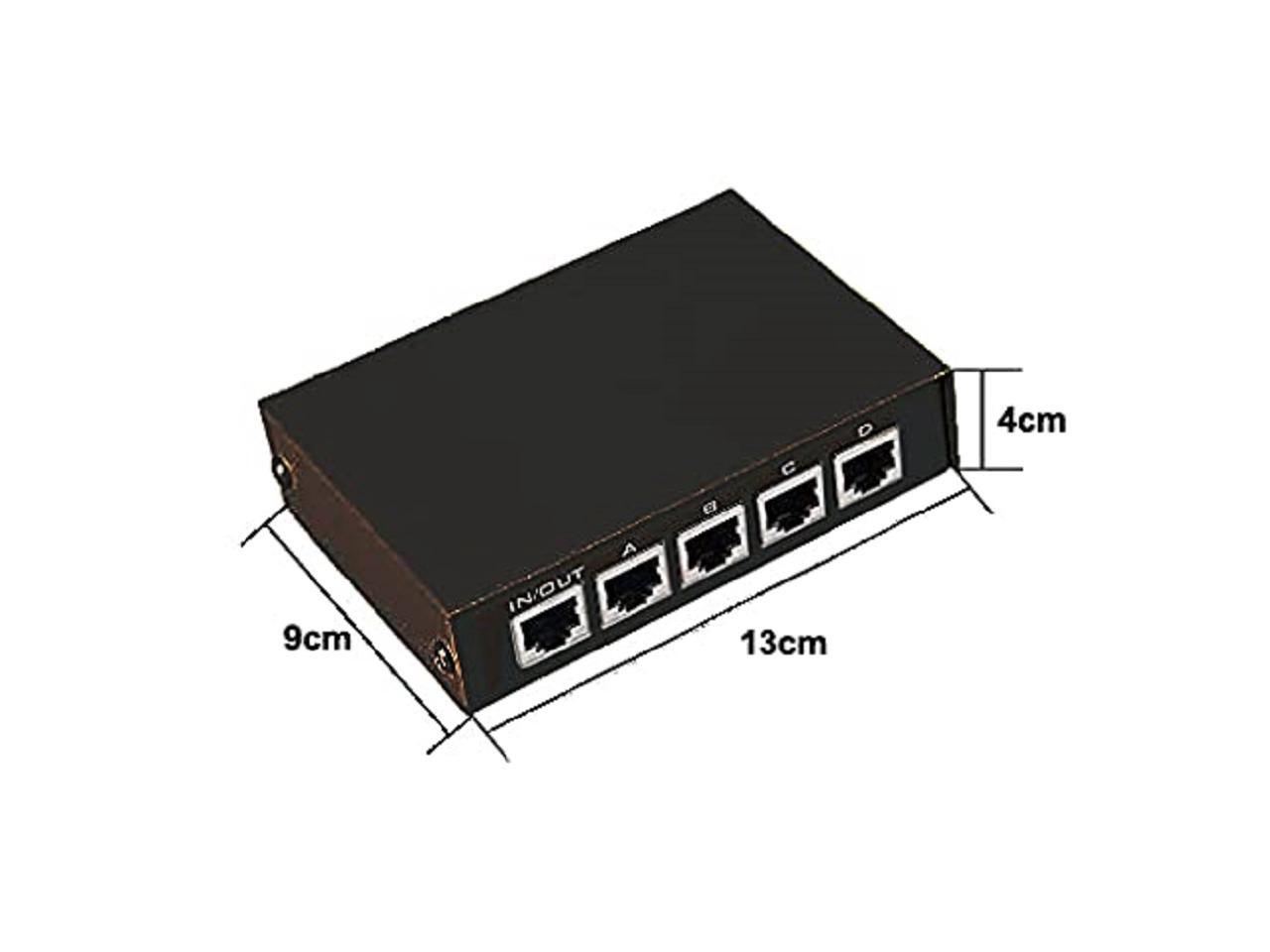 MT-RJ45-4 4 Port Way 8P8C RJ45 Network Ethernet Manual ABCD Sharing ...