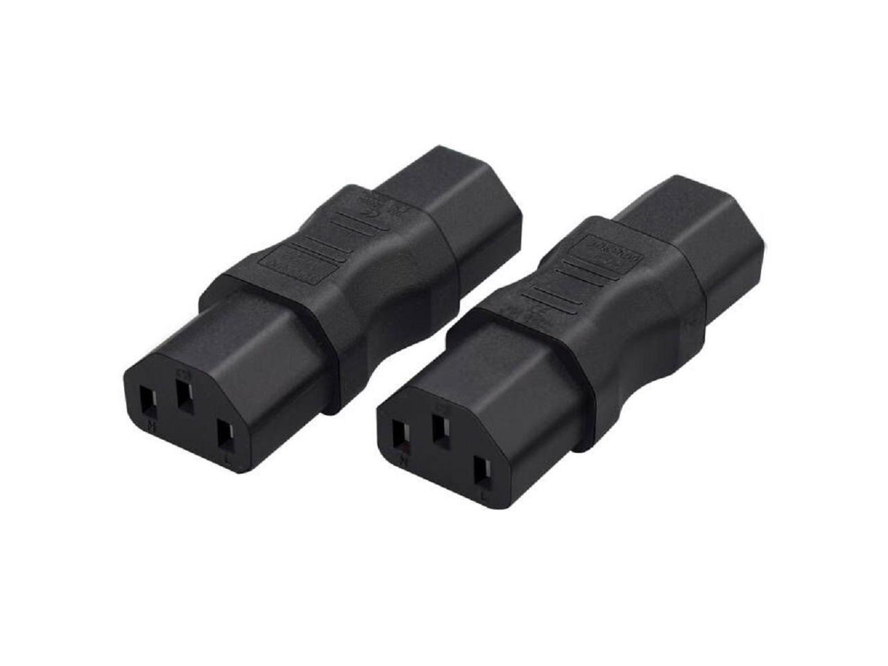 (2 Pack)C13 to C13 Power adapter, IEC 320 C13 Female to C13 Female ...