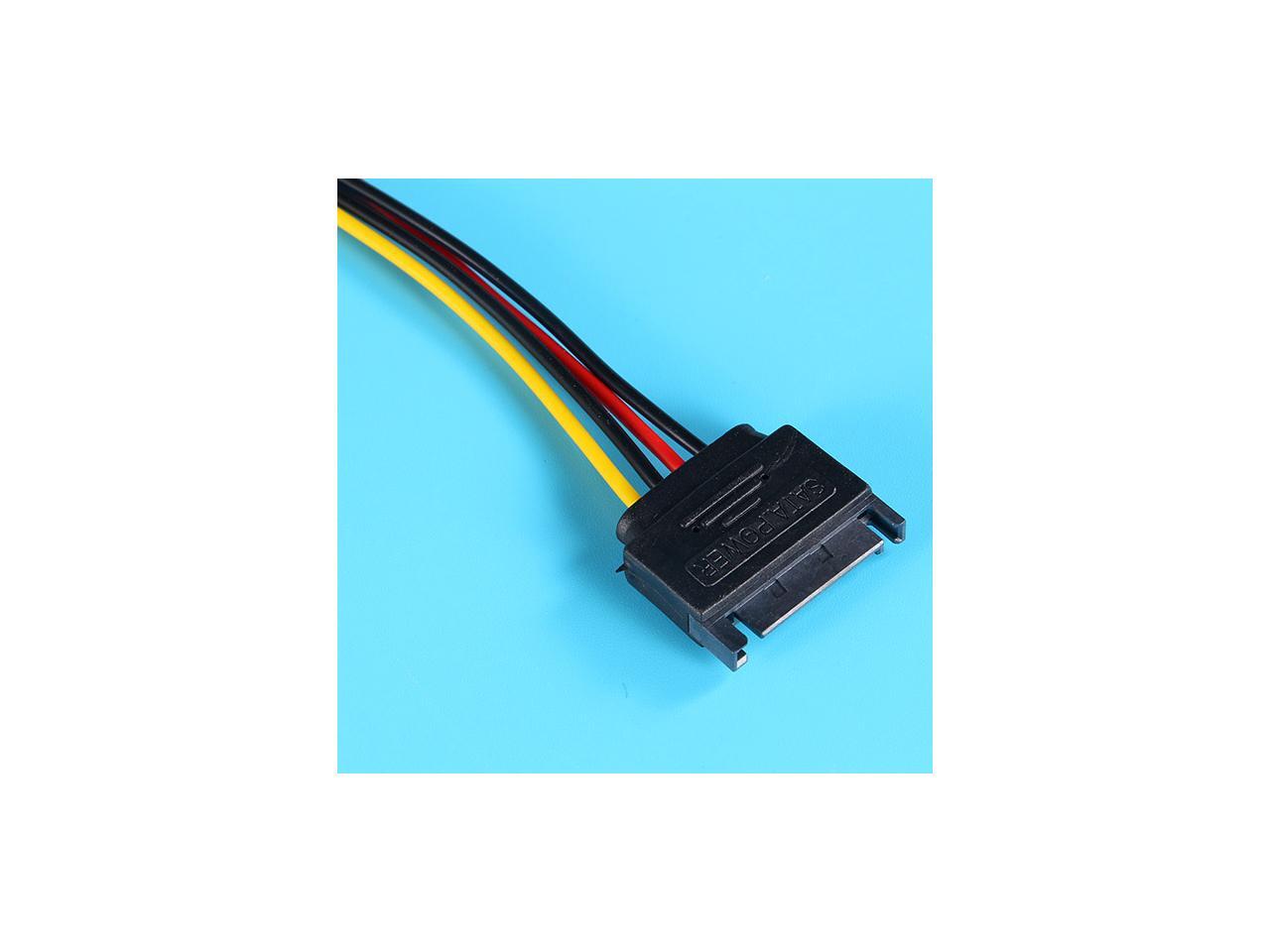 4-Pin Molex IDE to 15 Pin Serial ATA SATA HDD Power Adapter Cable SATA ...