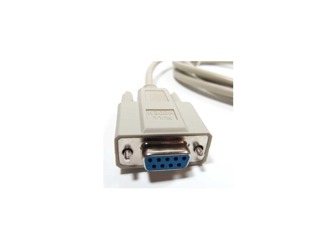 (10ft/3m) RS232/DB9 Serial Extension cable, DB9 Female to Female Straight Through wired Serial ...