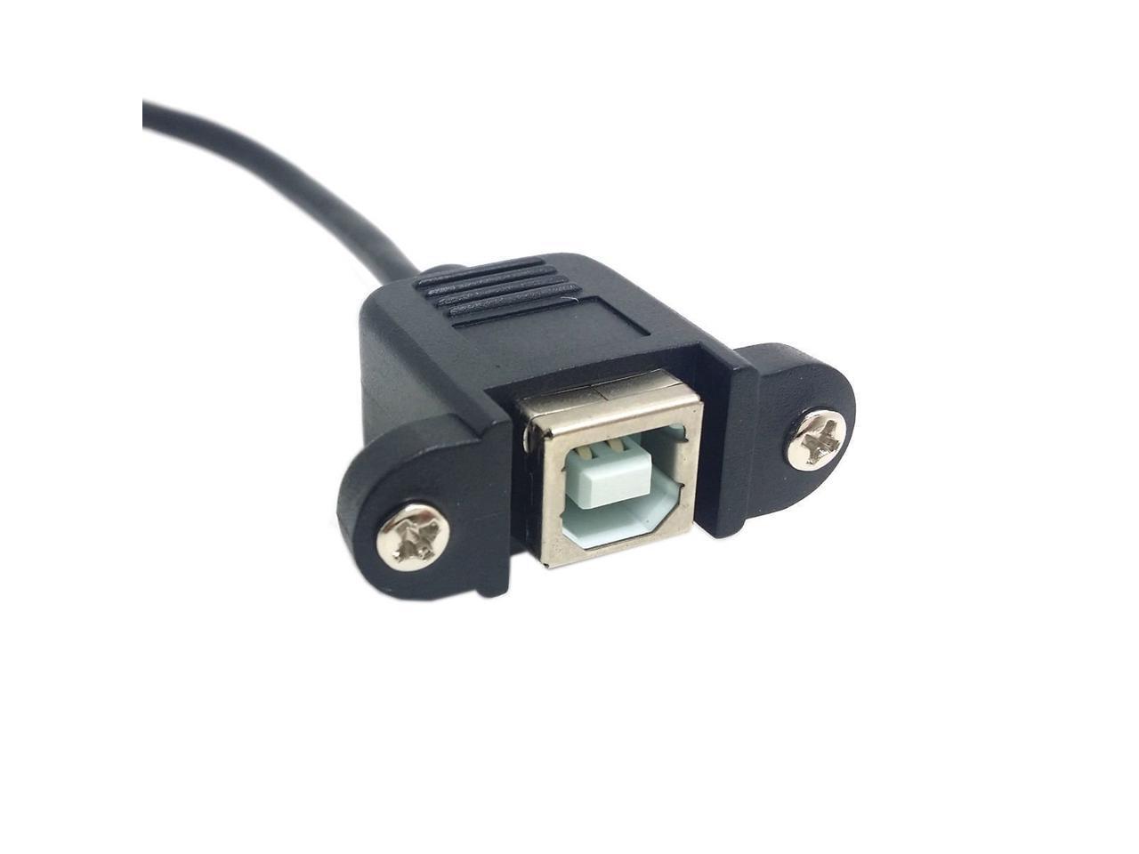 Micro USB 5pin Male to USB B Female Panel Mount Type Cable with Screws ...