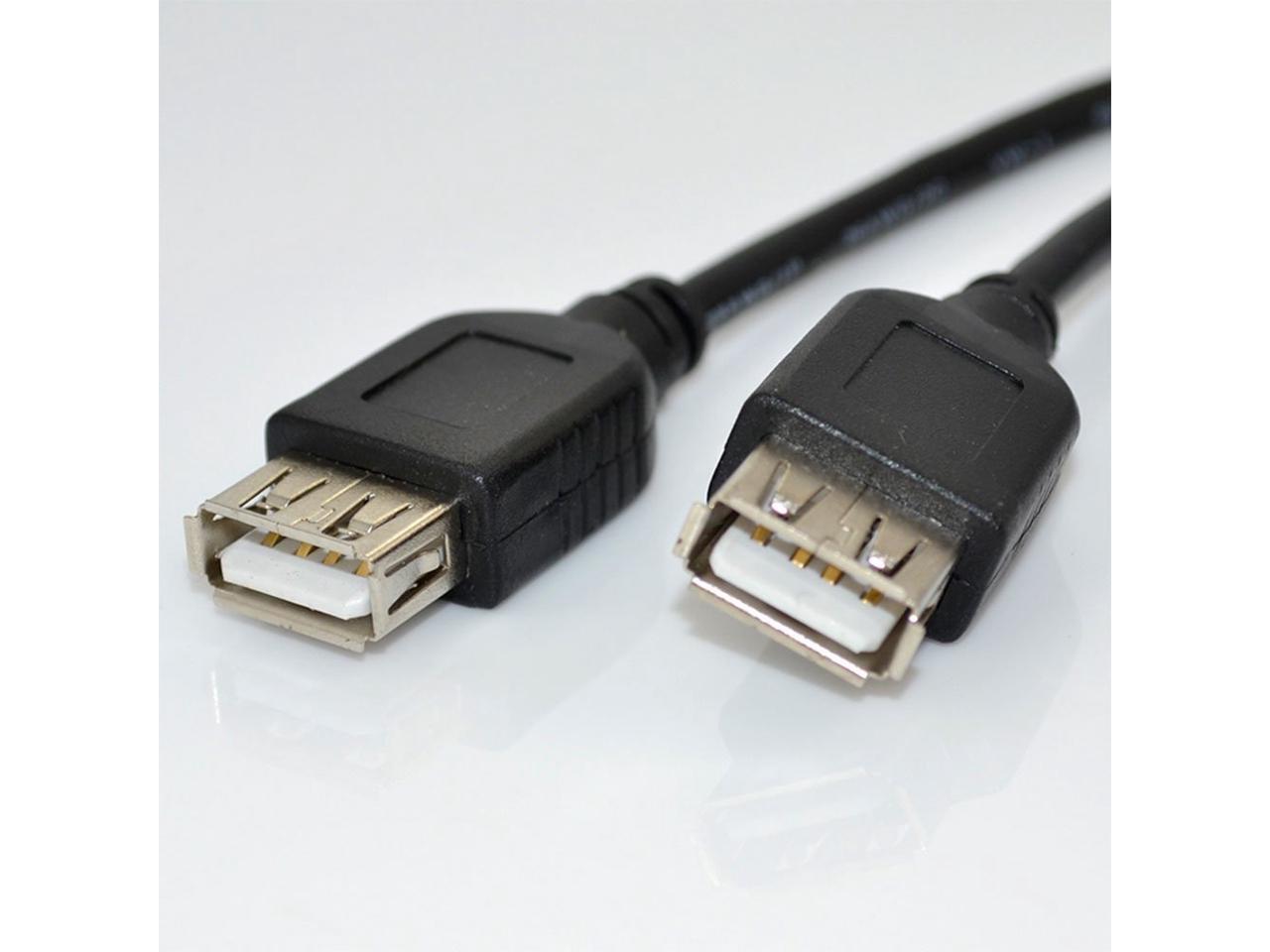 USB 2.0 A Male Plug to 2 Dual USB A Female Jack Y splitter Hub Adapter ...