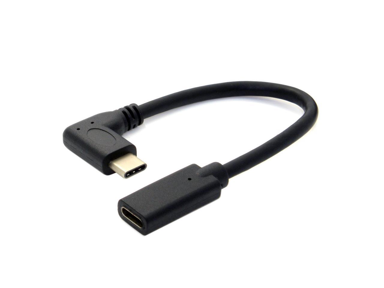 90 Degree Right Angled USB-C USB 3.1 Type C Male to Female Extension ...
