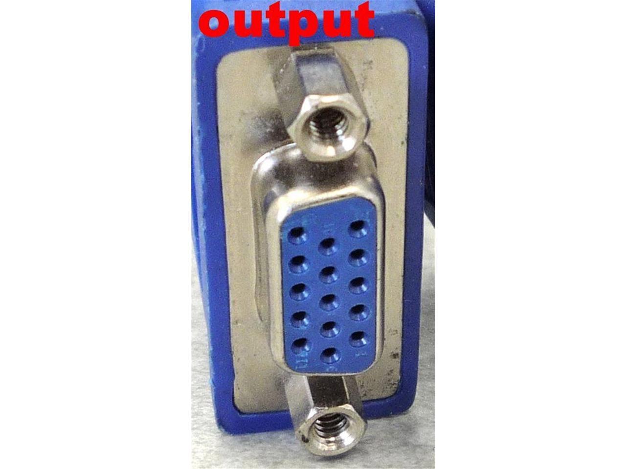 DMS-59 Pin Male to 2 Dual VGA Female Y Splitter Video Card Adapter ...