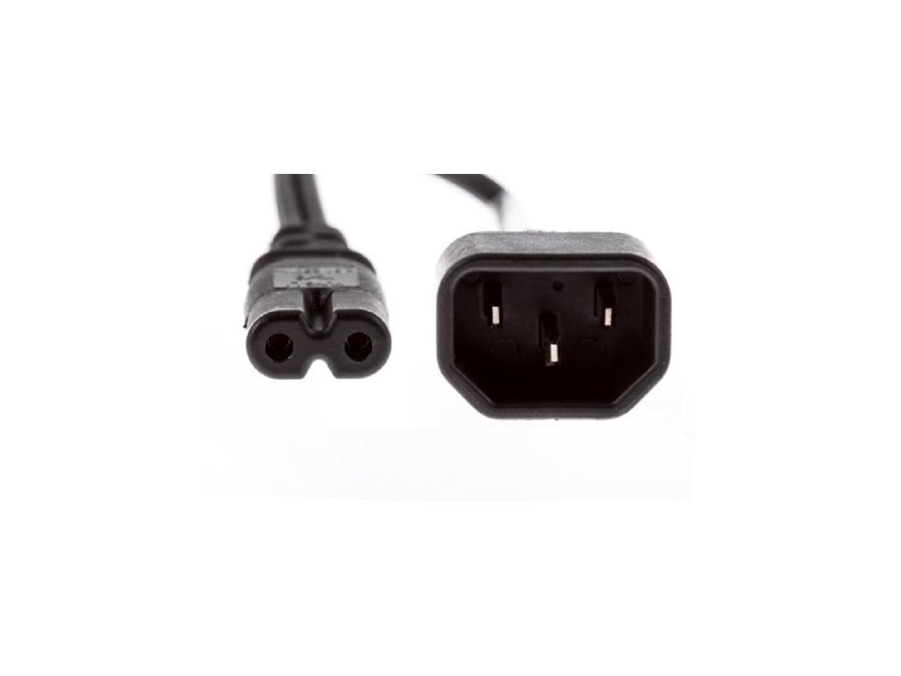 Standard Molded IEC 320 C14 Socket to IEC C7 Plug AC Power Adapter ...