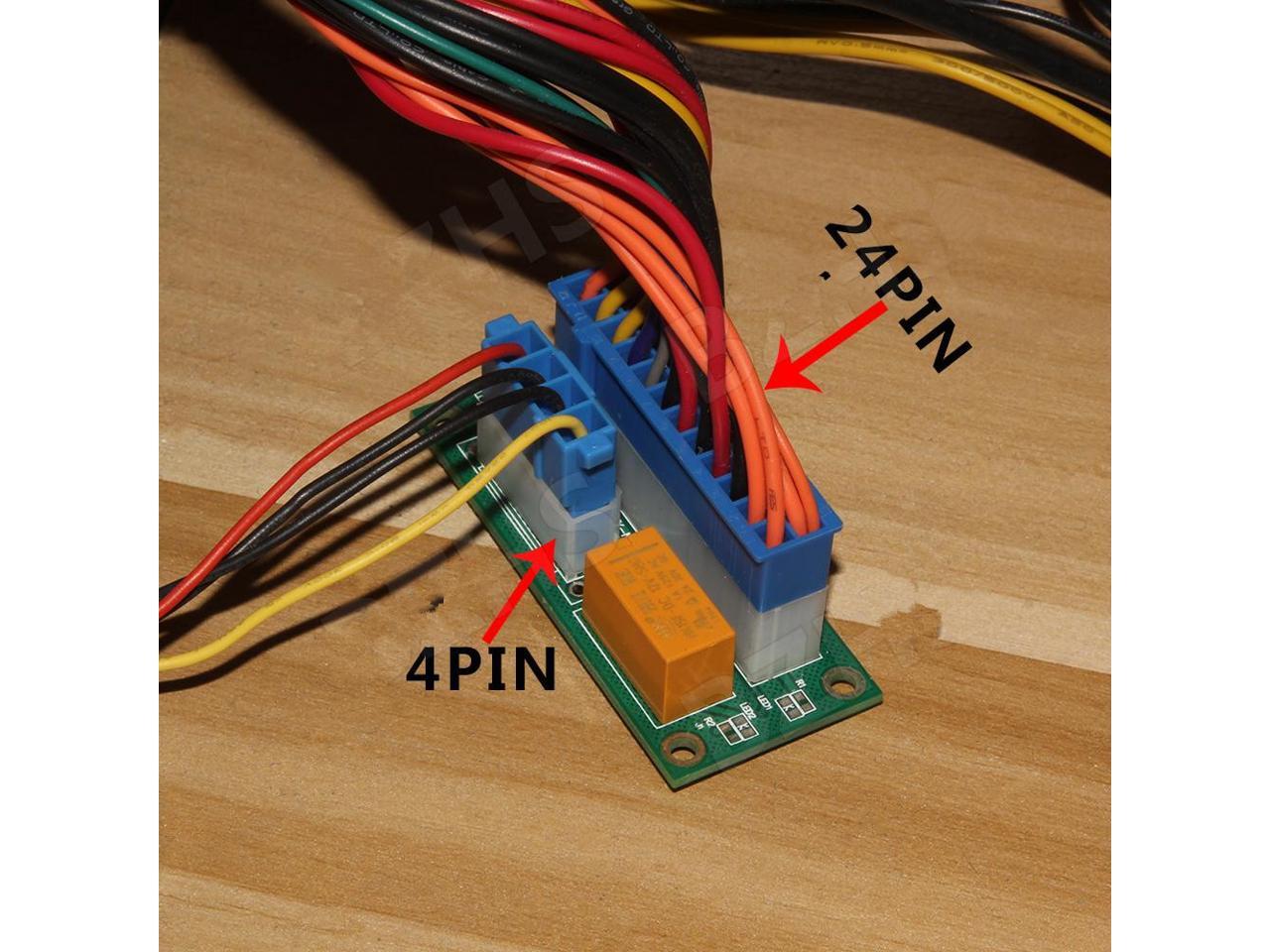(2 PACK) Add2PSU Multiple Power Supply Adapter (ATX 24Pin to Molex 4Pin ...